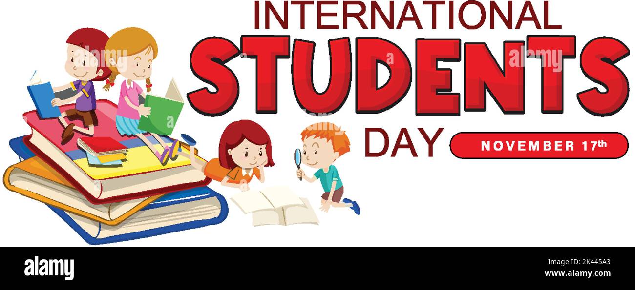 International Students Day Banner Design illustration Stock Vector ...