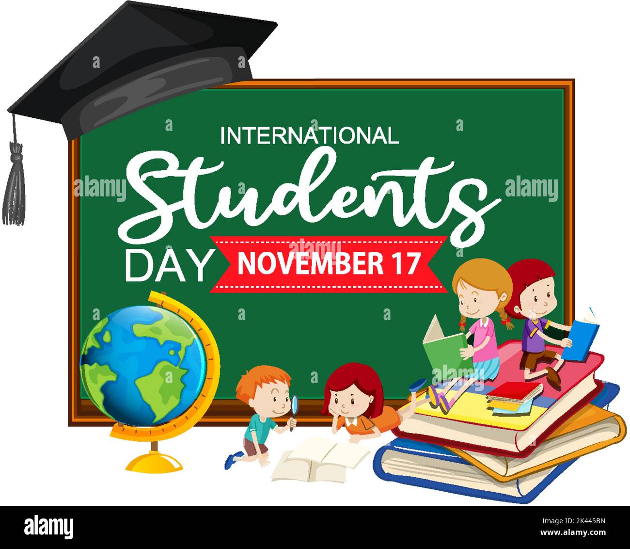 International Students Day Banner Design illustration Stock Vector ...
