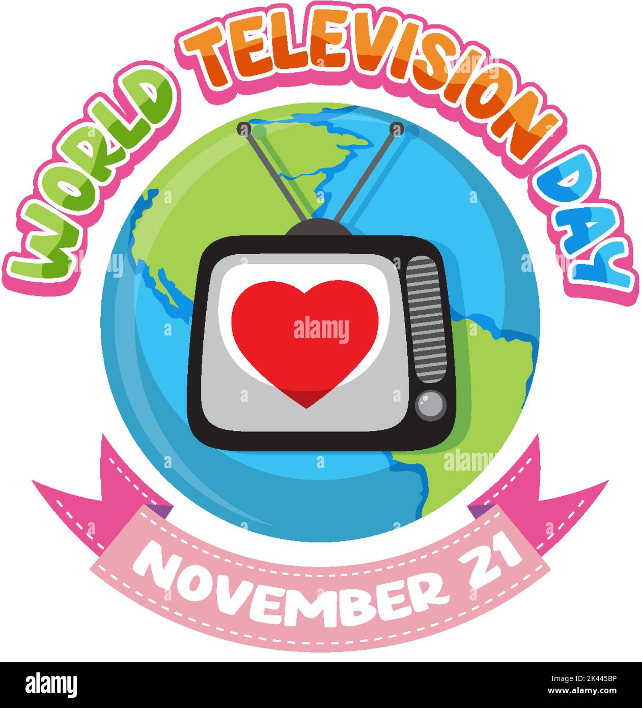 World Television Day Logo Design illustration Stock Vector Image & Art ...