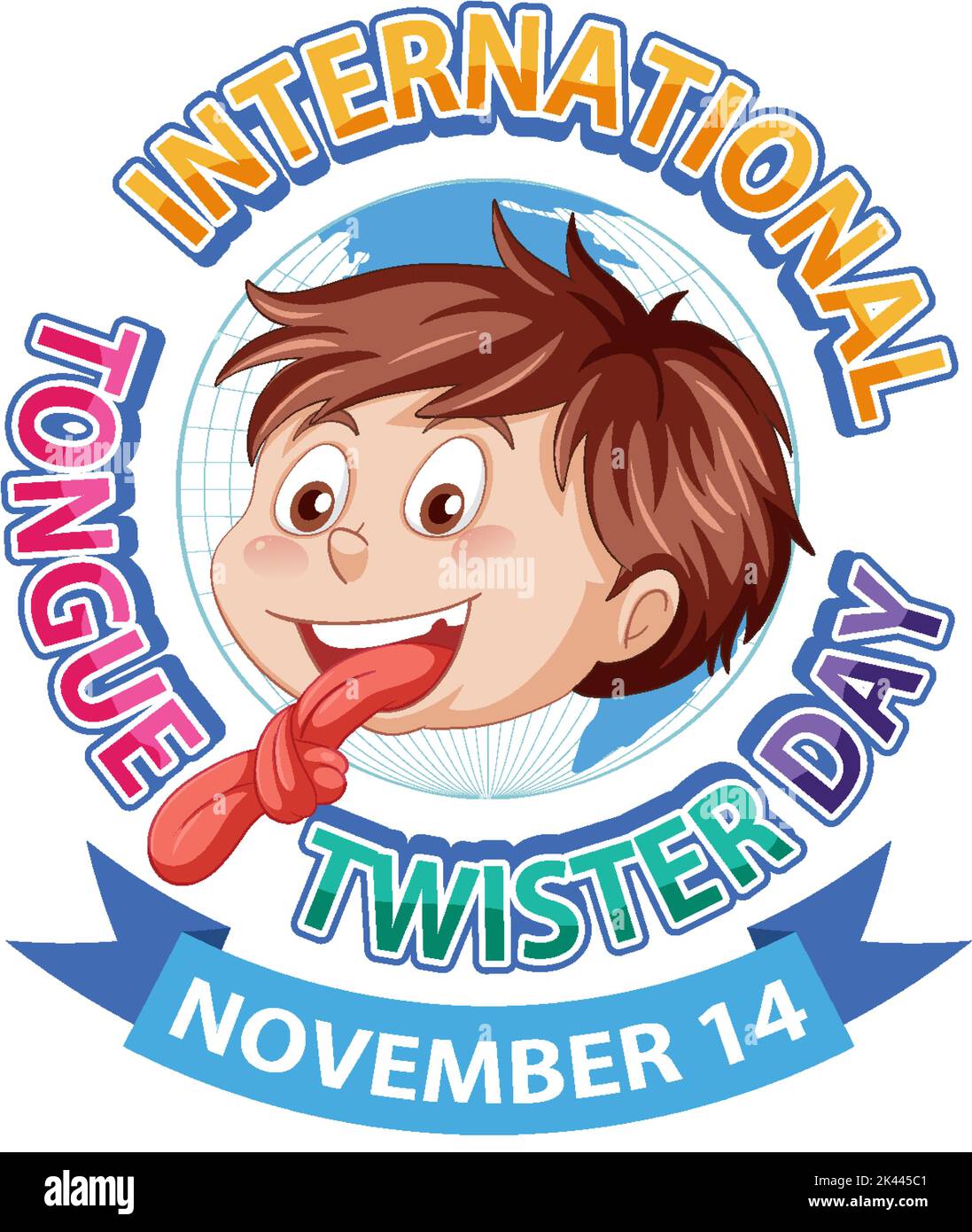 International Tongue Twister Day Banner Design illustration Stock ...