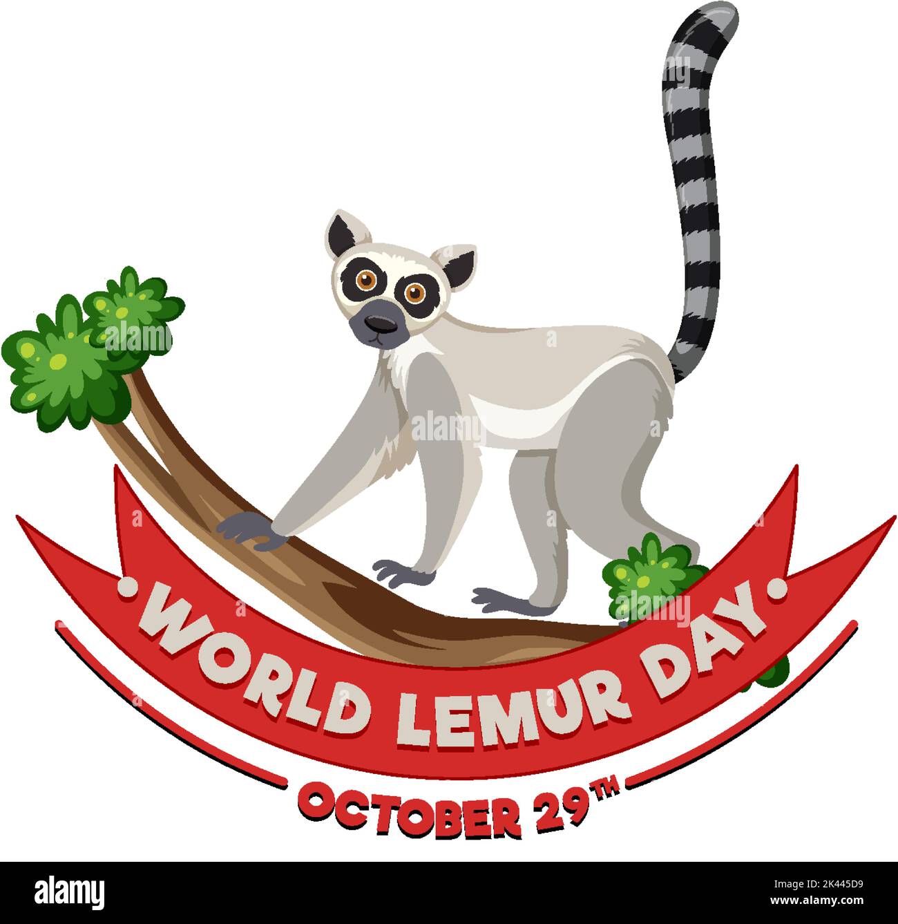 World Lemur Day Banner Design illustration Stock Vector Image & Art - Alamy