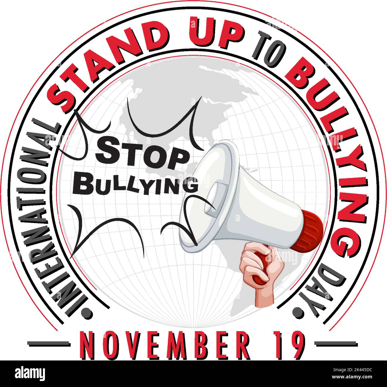International stand up to bullying day poster design illustration Stock ...