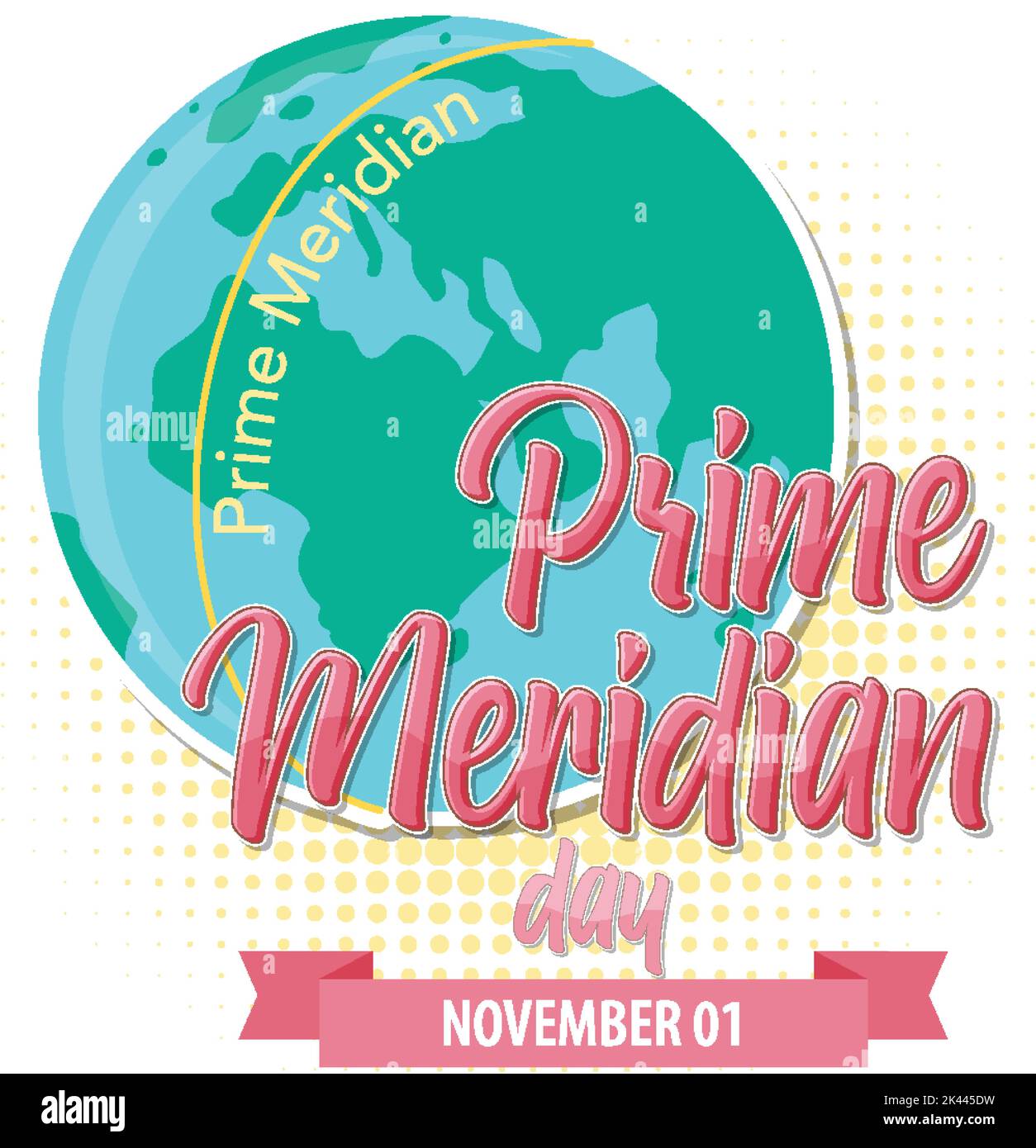 Prime Meridian Day Logo Concept illustration Stock Vector Image & Art ...