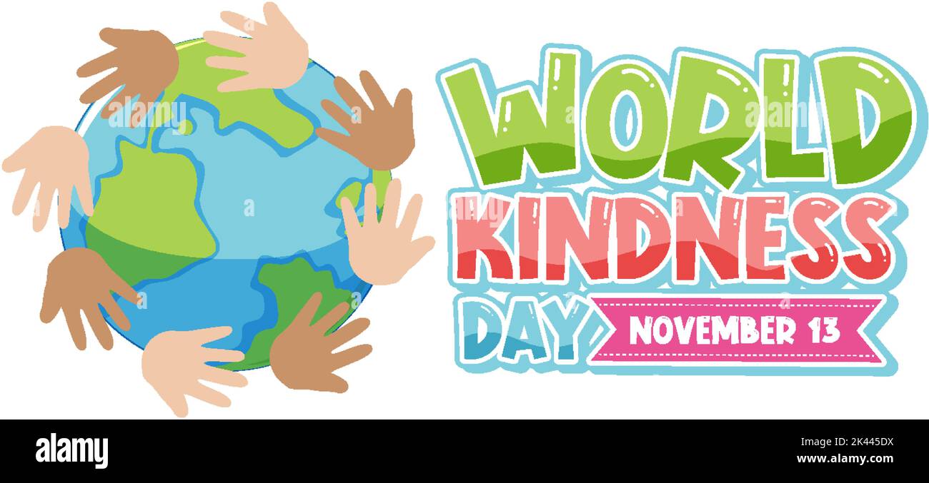 World Kindness Day Font Logo Design illustration Stock Vector Image ...