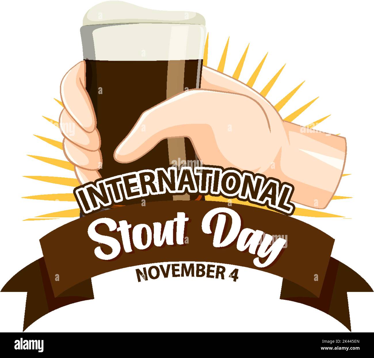 International Stout Day Poster Design illustration Stock Vector Image ...