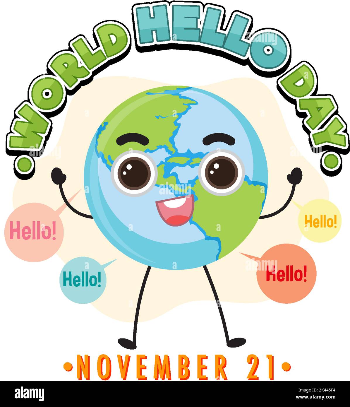 World hello day banner design illustration Stock Vector Image & Art - Alamy