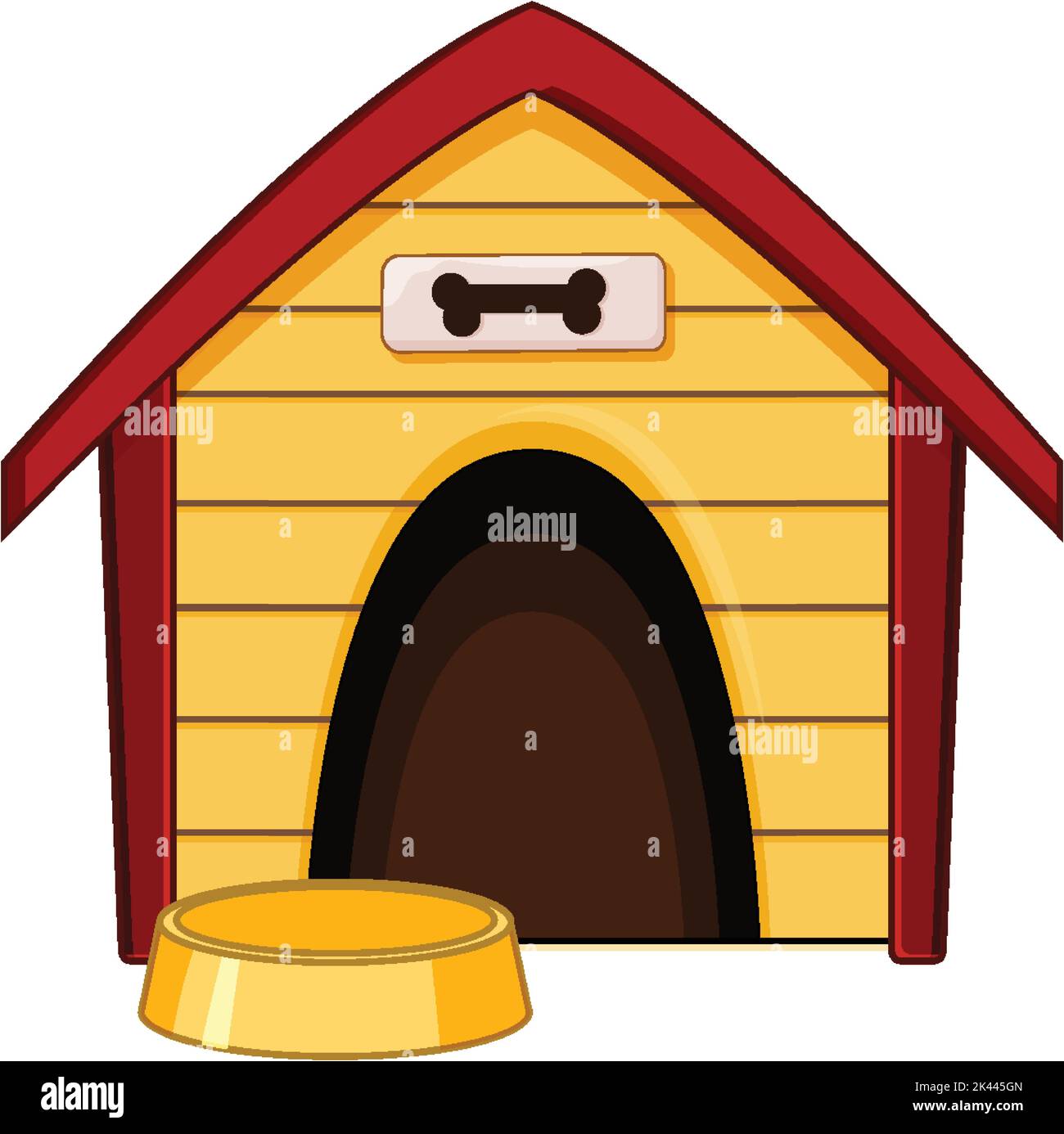 Doghouse in cartoon style illustration Stock Vector Image & Art - Alamy