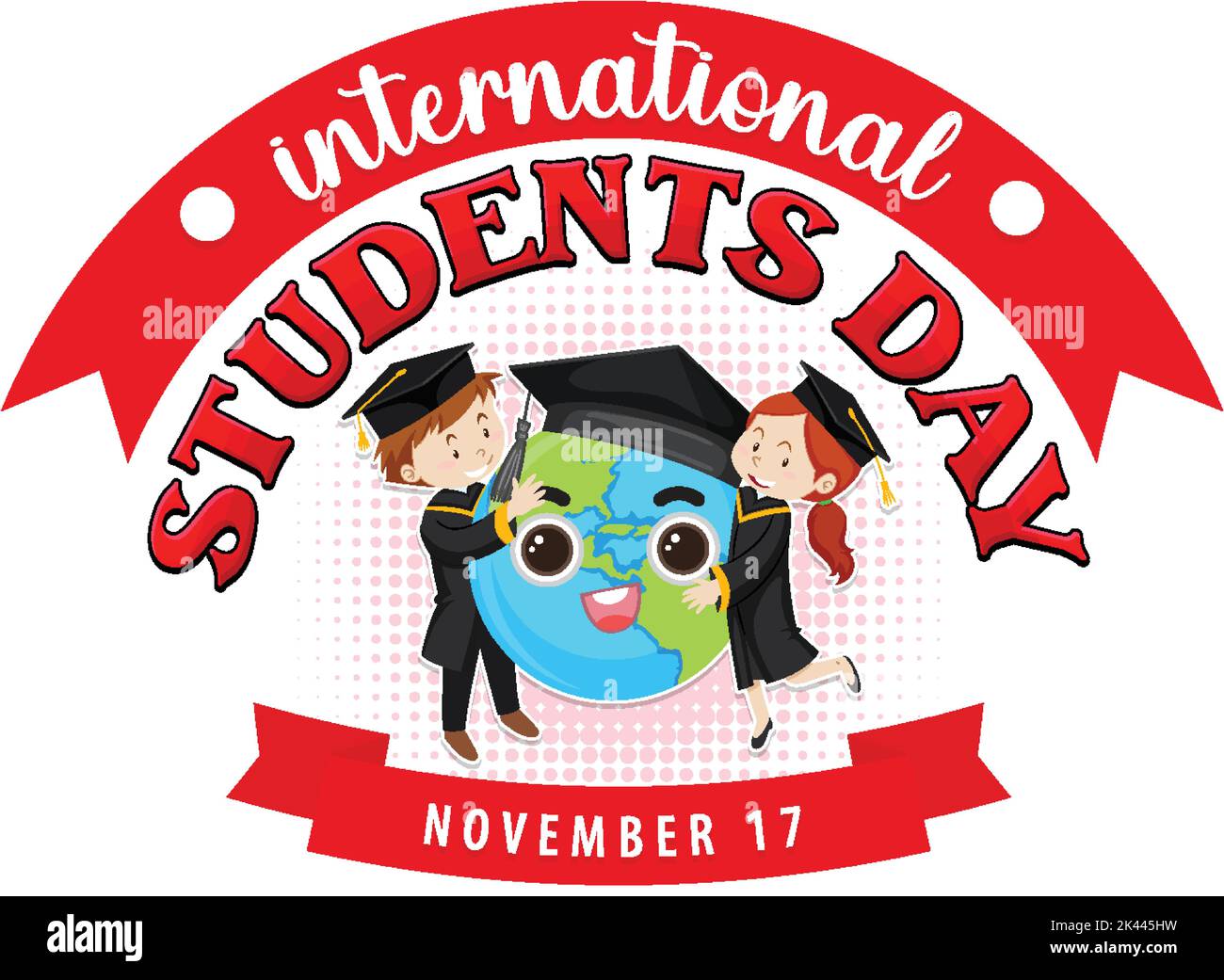 International Students Day Banner Design illustration Stock Vector ...