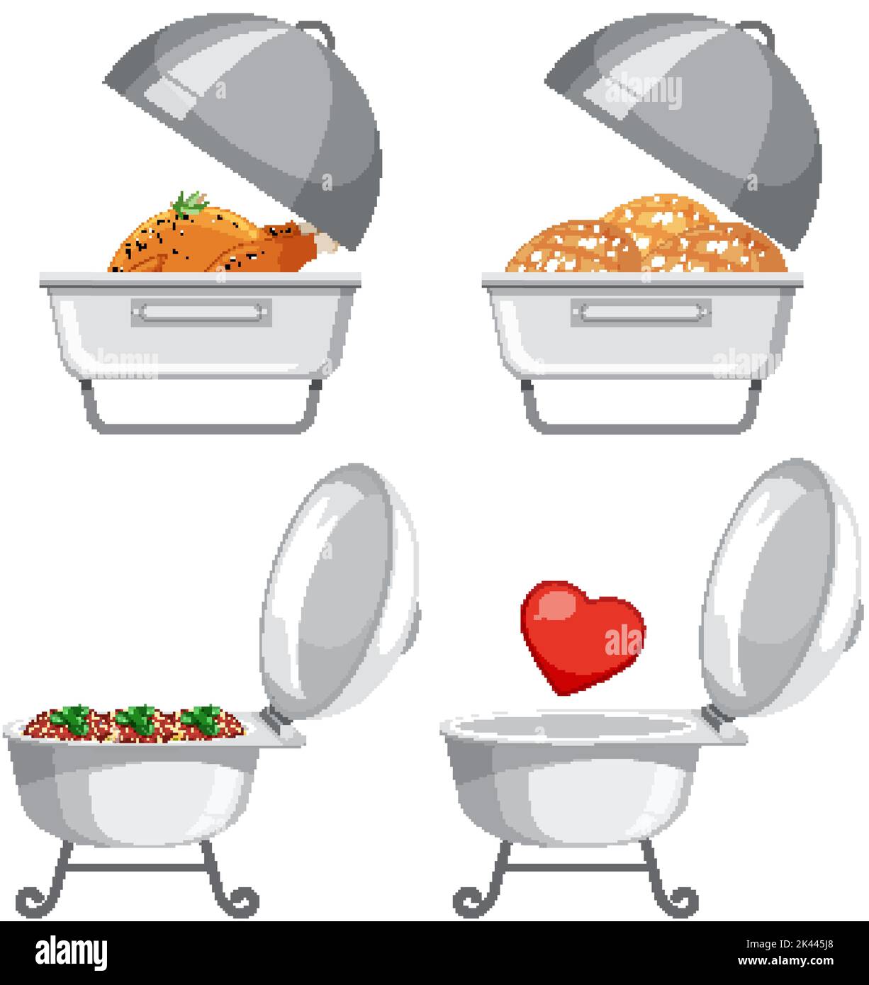 Set of buffet catering foods illustration Stock Vector Image & Art - Alamy