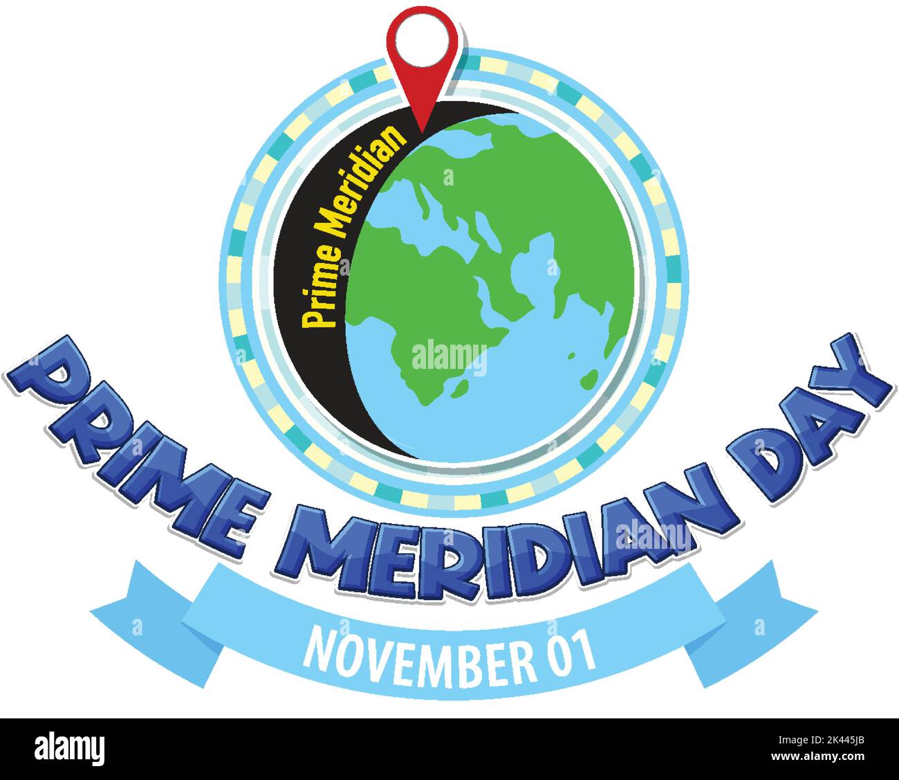 Prime Meridian Day Logo Concept illustration Stock Vector Image & Art ...