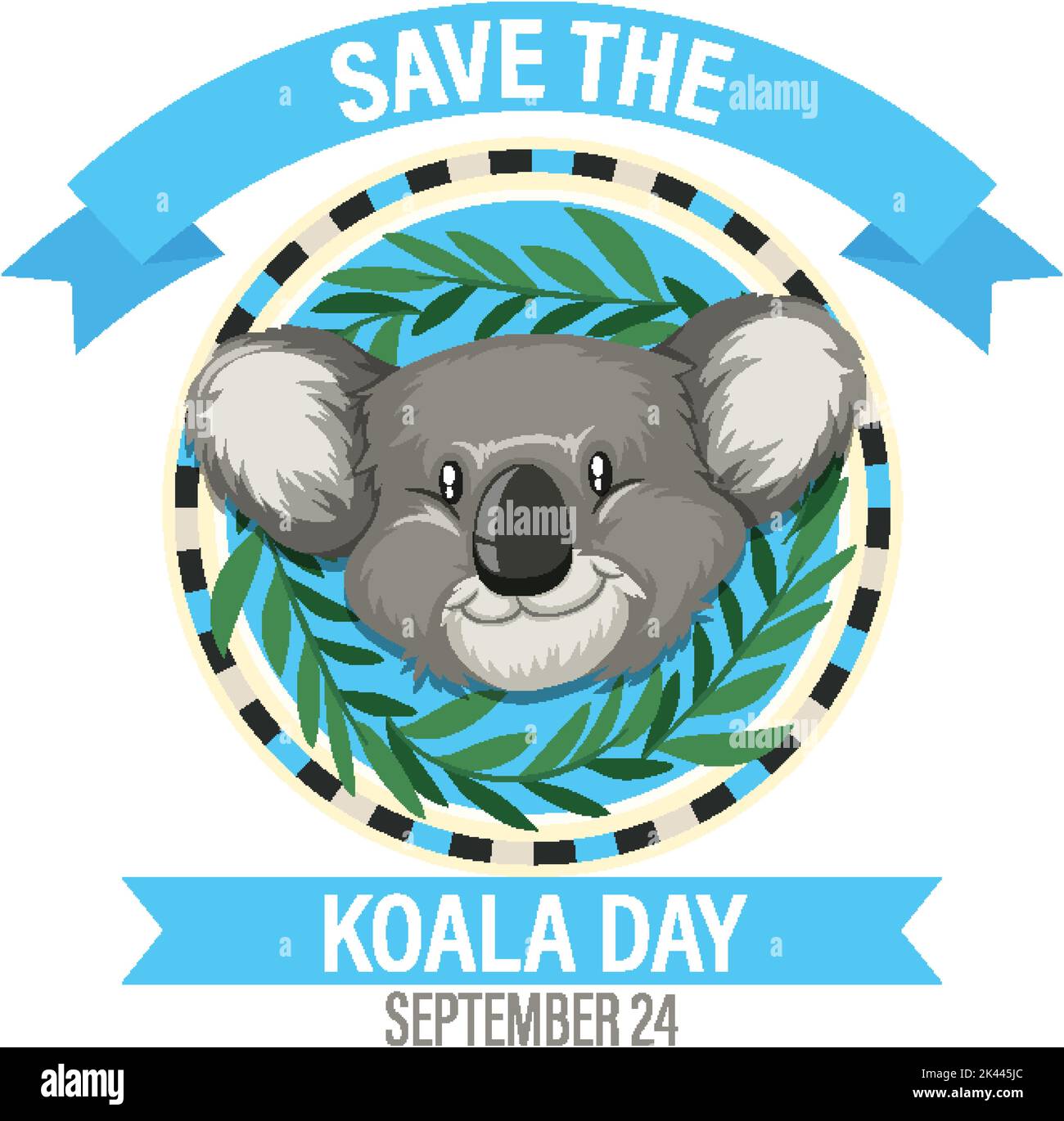 Save the koala day banner design illustration Stock Vector Image & Art ...