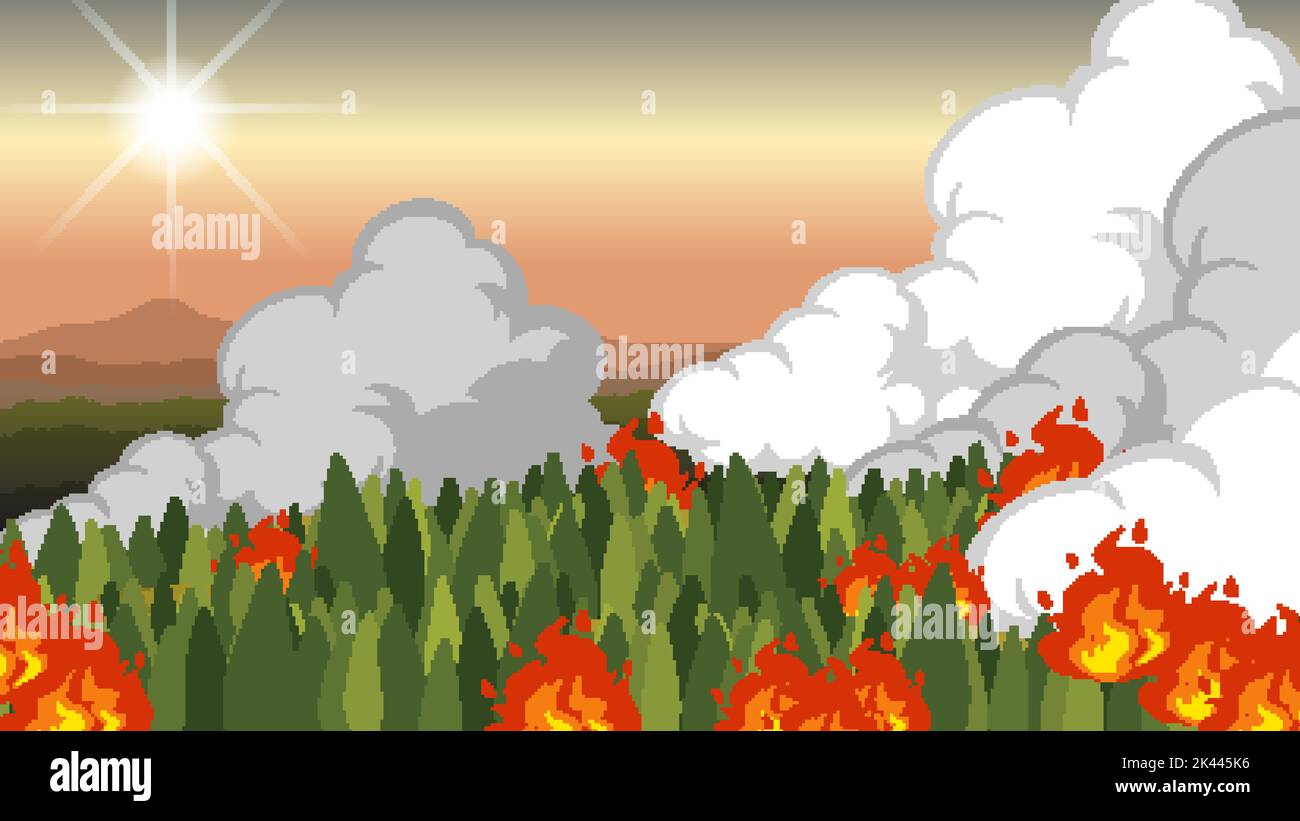 Thumbnail design with wildfire illustration Stock Vector Image & Art ...