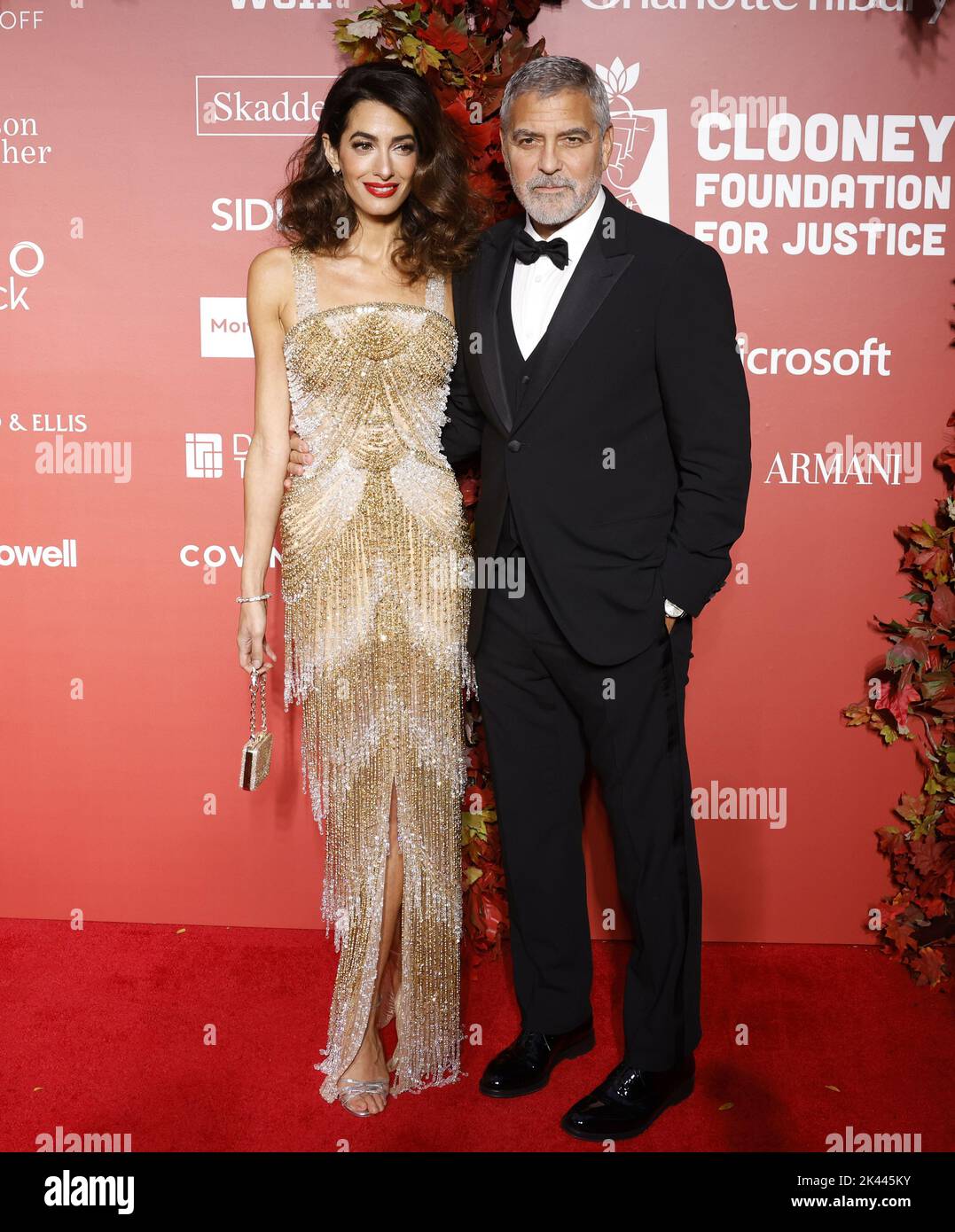 New York, United States. 29th Sep, 2022. Amal Clooney and George ...