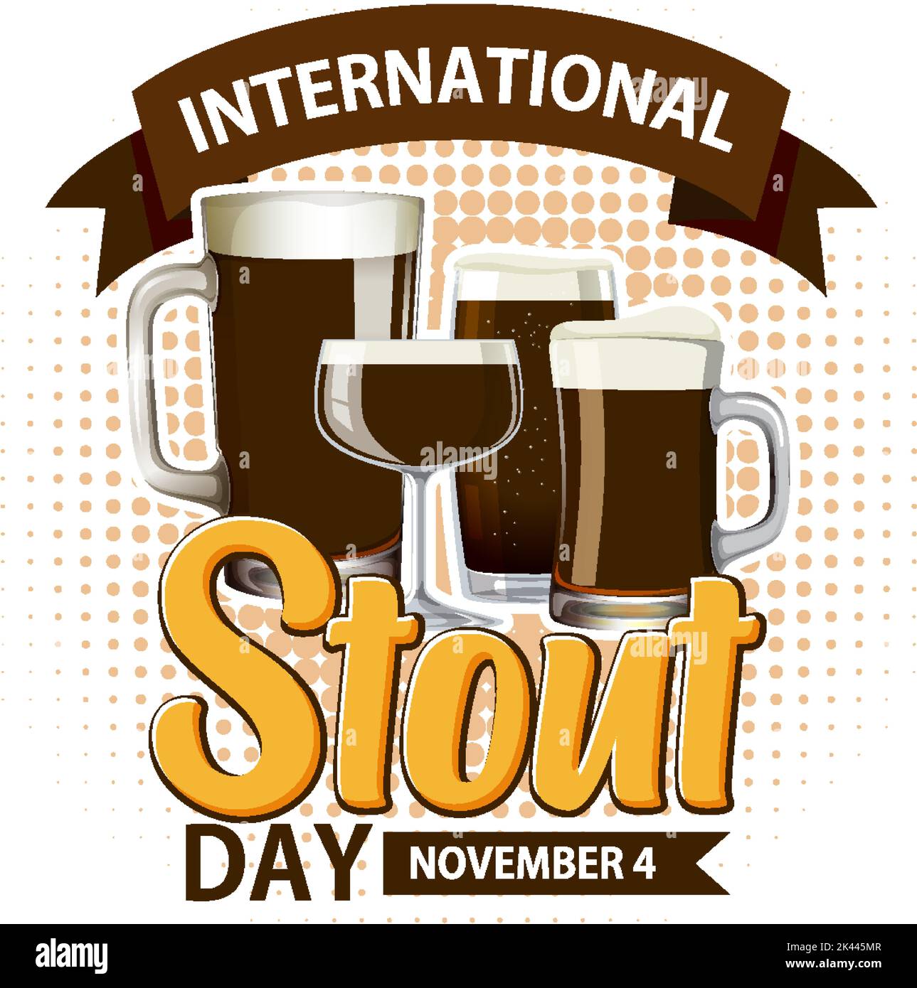 International Stout Day Poster Design illustration Stock Vector Image ...