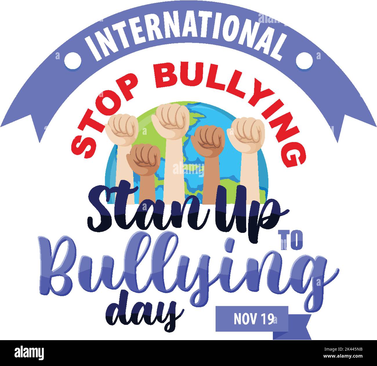 International stand up to bullying day poster design illustration Stock ...