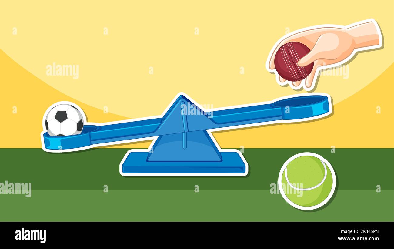 Comparing masses by using a simple balance illustration Stock Vector ...