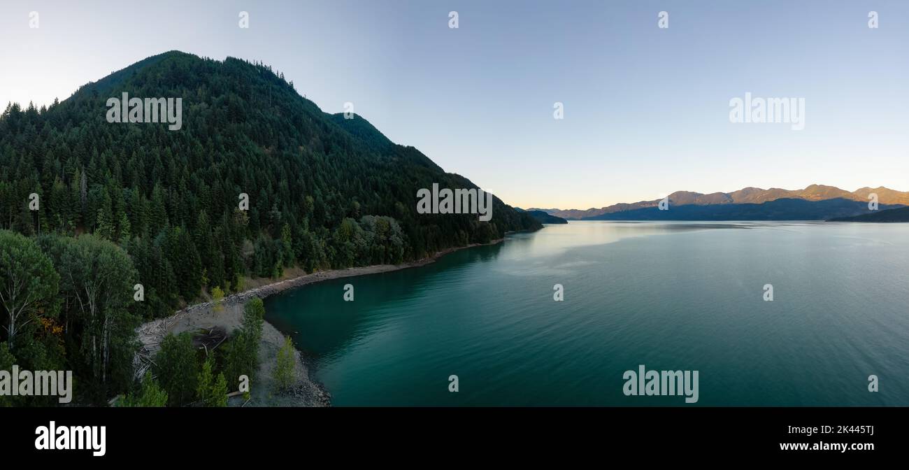 Aerial View of Canadian Mountain Landscape over Harrison Lake Stock ...