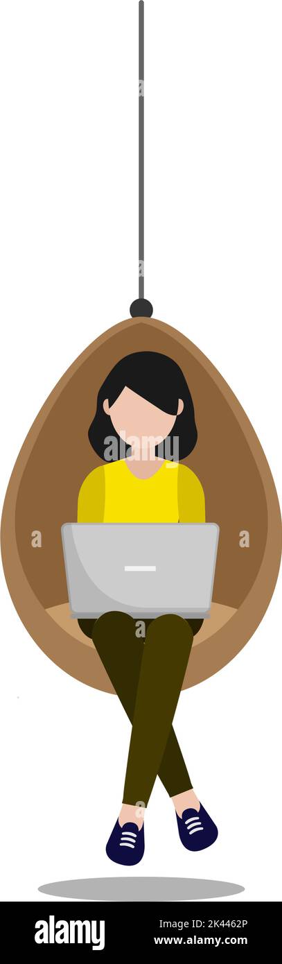 Woman headset laptop Cut Out Stock Images & Pictures - Alamy