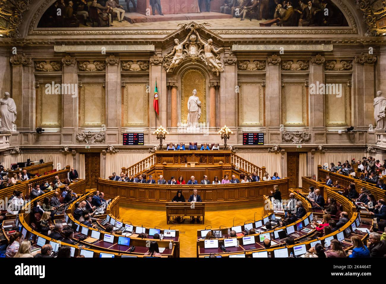 Lisbon, Portugal. 29th Sep, 2022. A general view of the Assembly of the ...