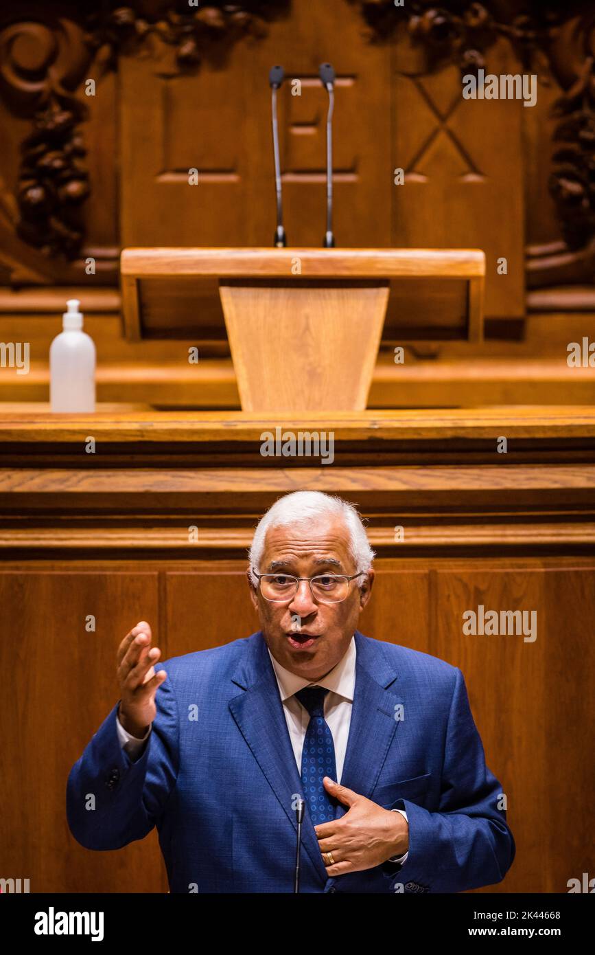 Lisbon, Portugal. 29th Sep, 2022. The Portuguese Prime Minister ...