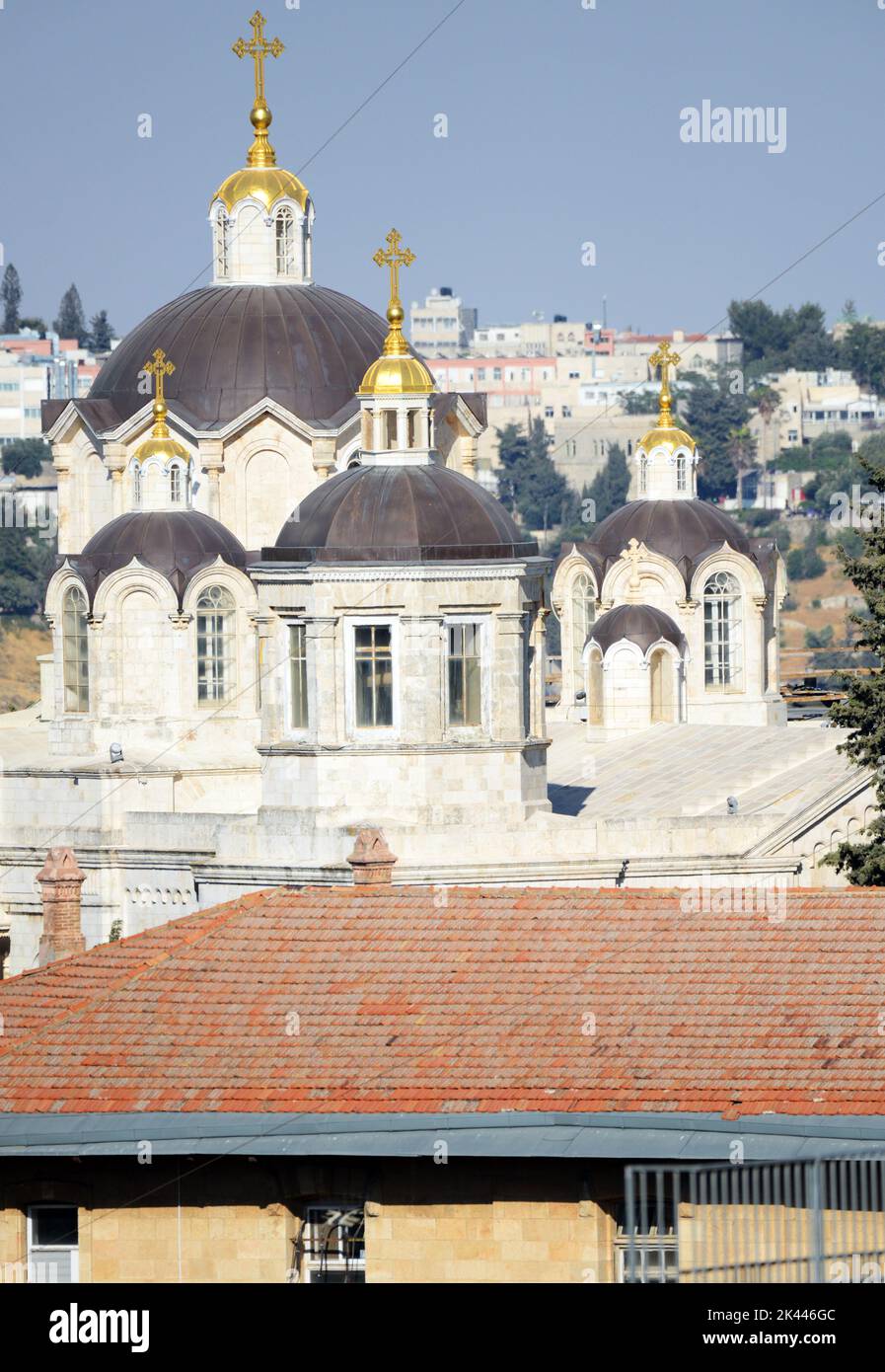 A view of the Russian Orthodox Cathedral of the holy trinity in the ...