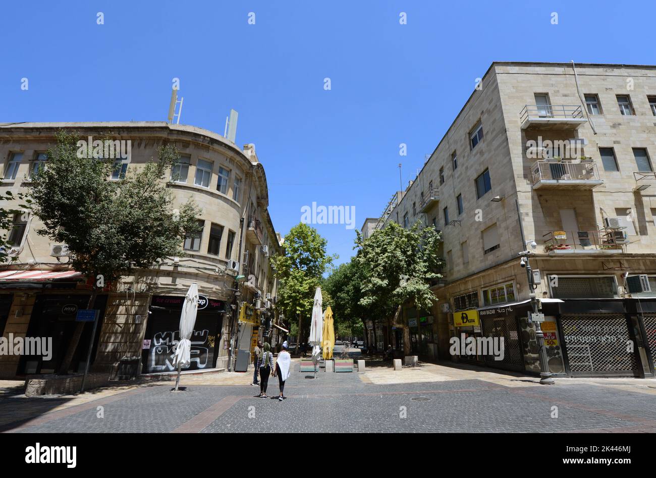 Ben Yehuda pedestrian street in the city center of Jerusalem, Israel ...