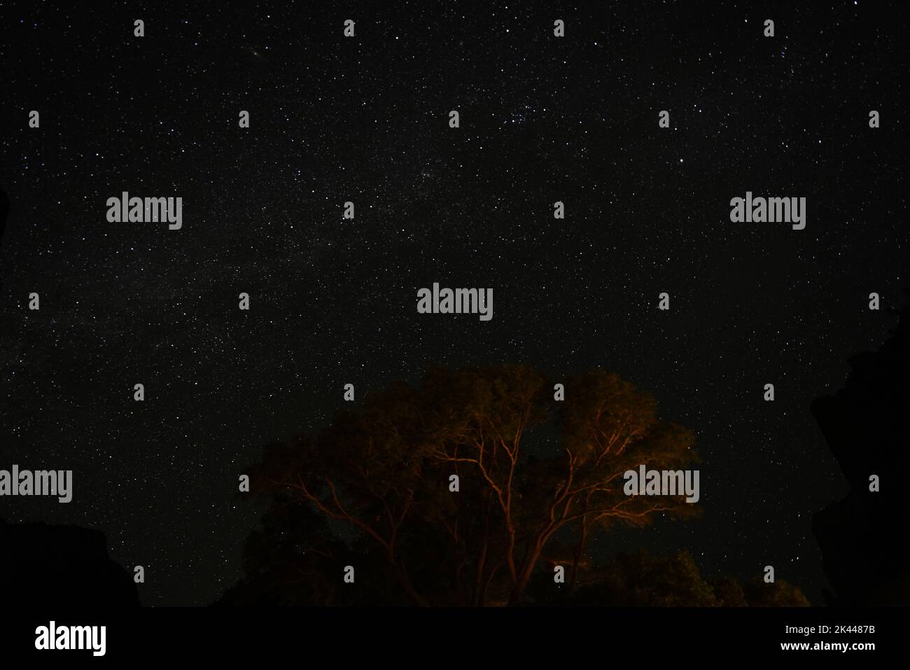 A night time view of the milky way galaxy from Zion National Park Stock ...