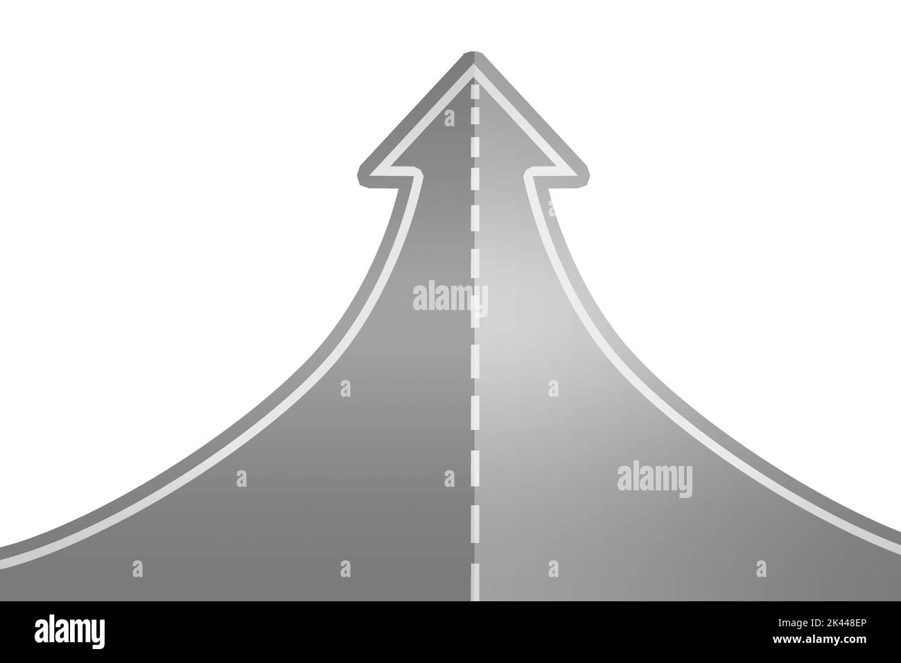Abstract road with arrow going up, 3d rendering Stock Photo - Alamy