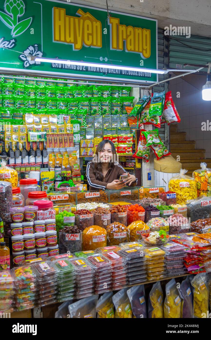 Cho Cay, Dalat Market, Dalat, Lam Dong Province, Vietnam Stock Photo ...