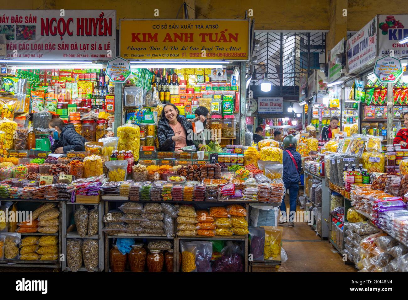 Cho Cay, Dalat Market, Dalat, Lam Dong Province, Vietnam Stock Photo ...