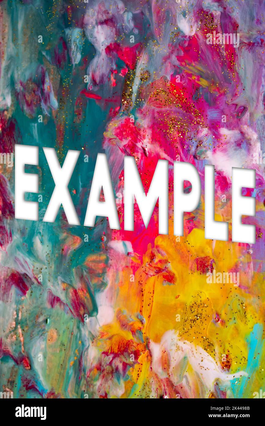 Abstract Natural Luxury art, fluid painting with Example text, alcohol ...