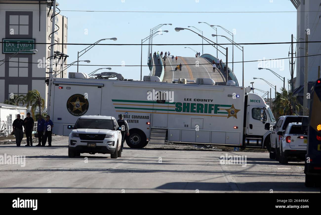 Fort Myers, United States. 29th Sep, 2022. Road to Fort Myers Beach ...