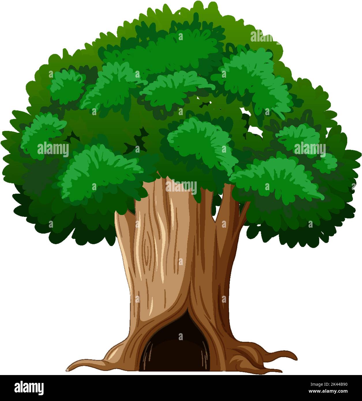 Big tree isolated cartoon illustration Stock Vector Image & Art - Alamy