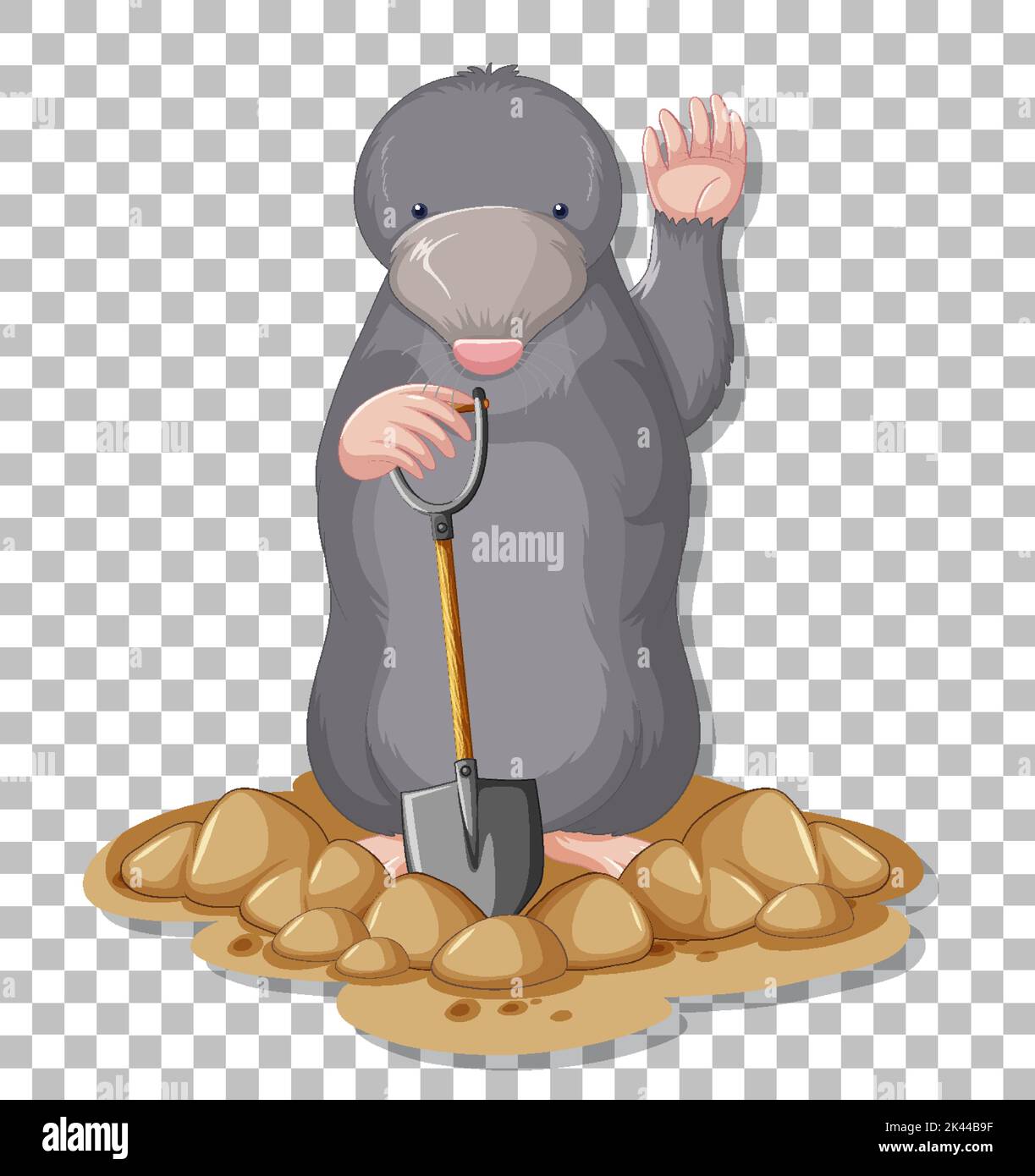 A mole cartoon on grid background illustration Stock Vector Image & Art ...