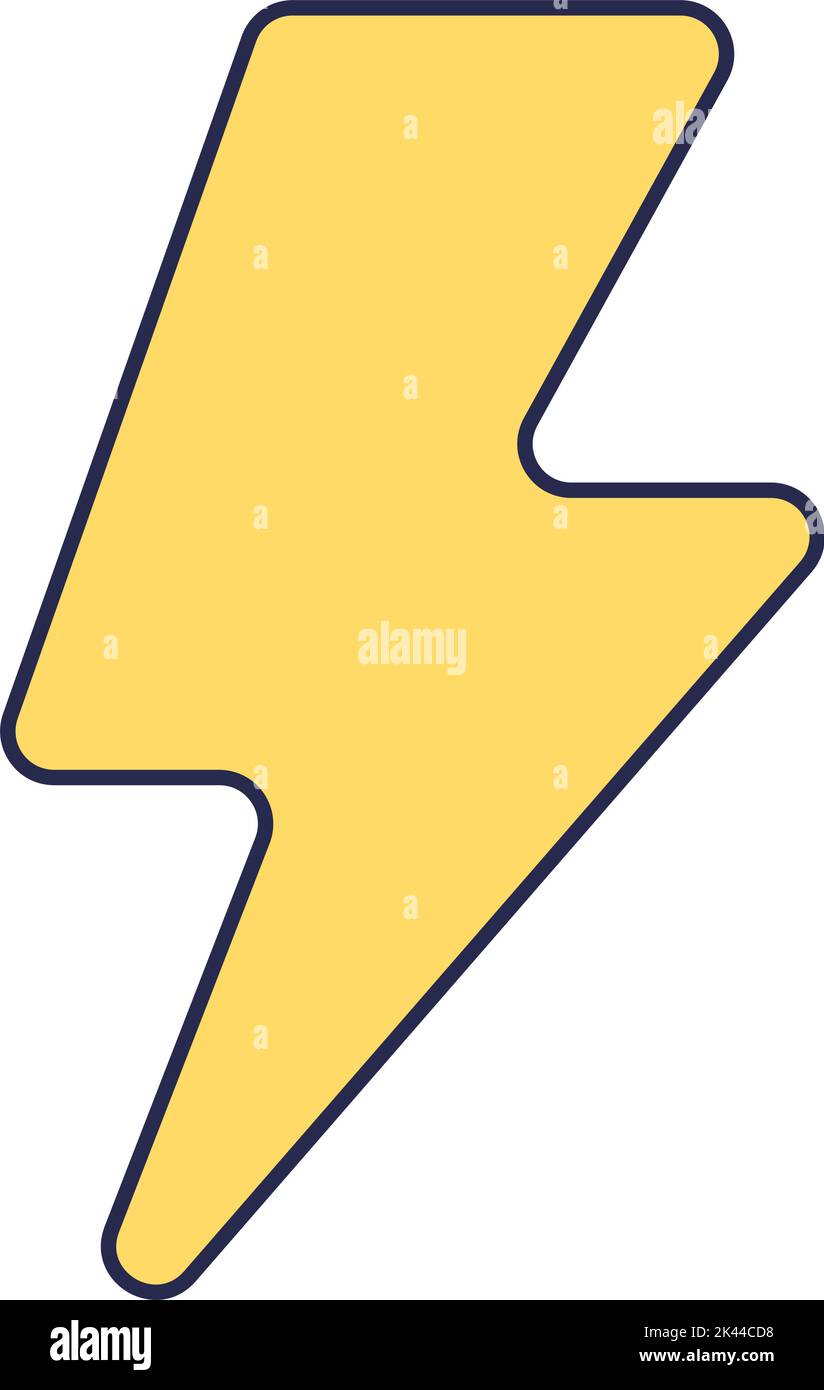 Lightning or bolt, flash breaking news sticker Stock Vector Image & Art ...