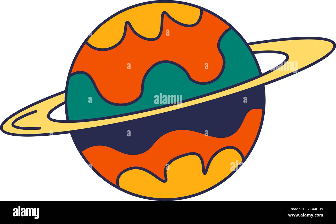 Saturn planet with disk, space and cosmos body Stock Vector Image & Art ...