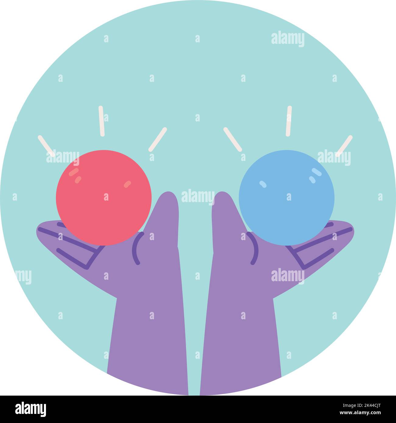 difficult choice, hands with options Stock Vector Image & Art - Alamy