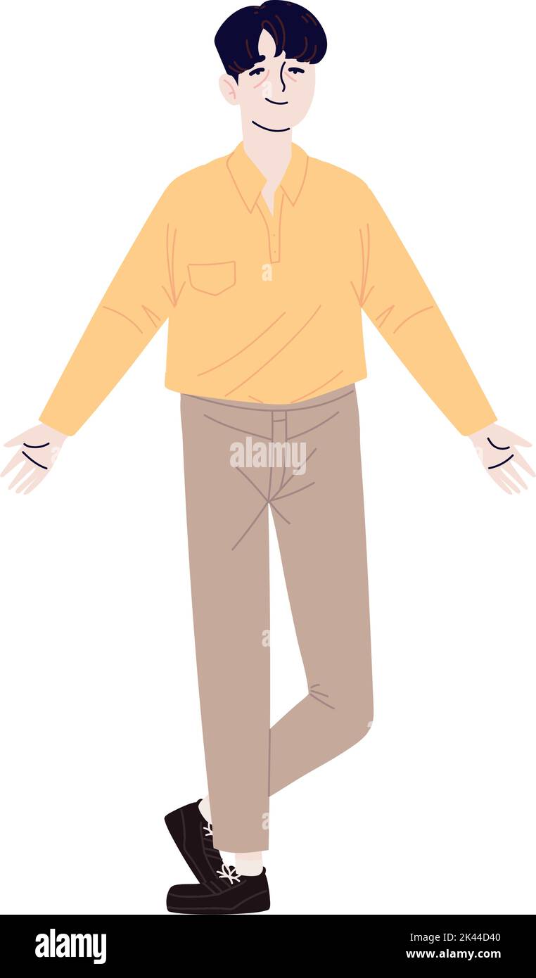korean man cartoon Stock Vector Image & Art - Alamy