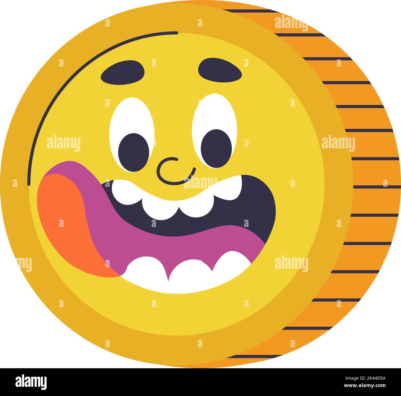 Cute gold coin funny Stock Vector Images - Alamy