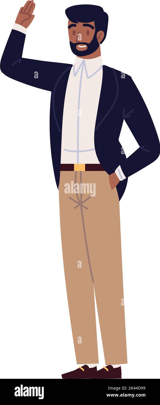 Indian employee standing Stock Vector Images - Alamy