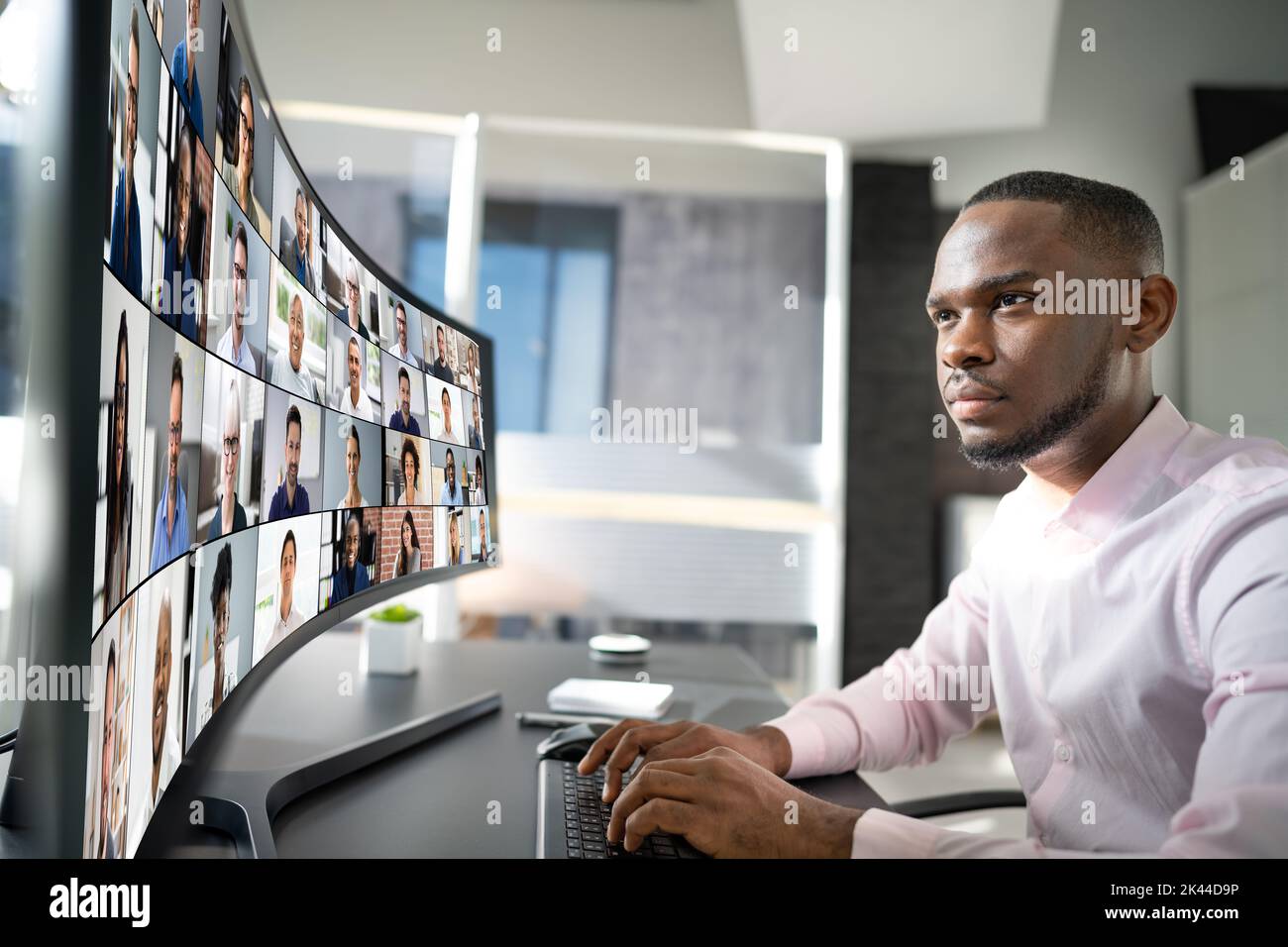 Online meeting video conference on hi-res stock photography and images ...