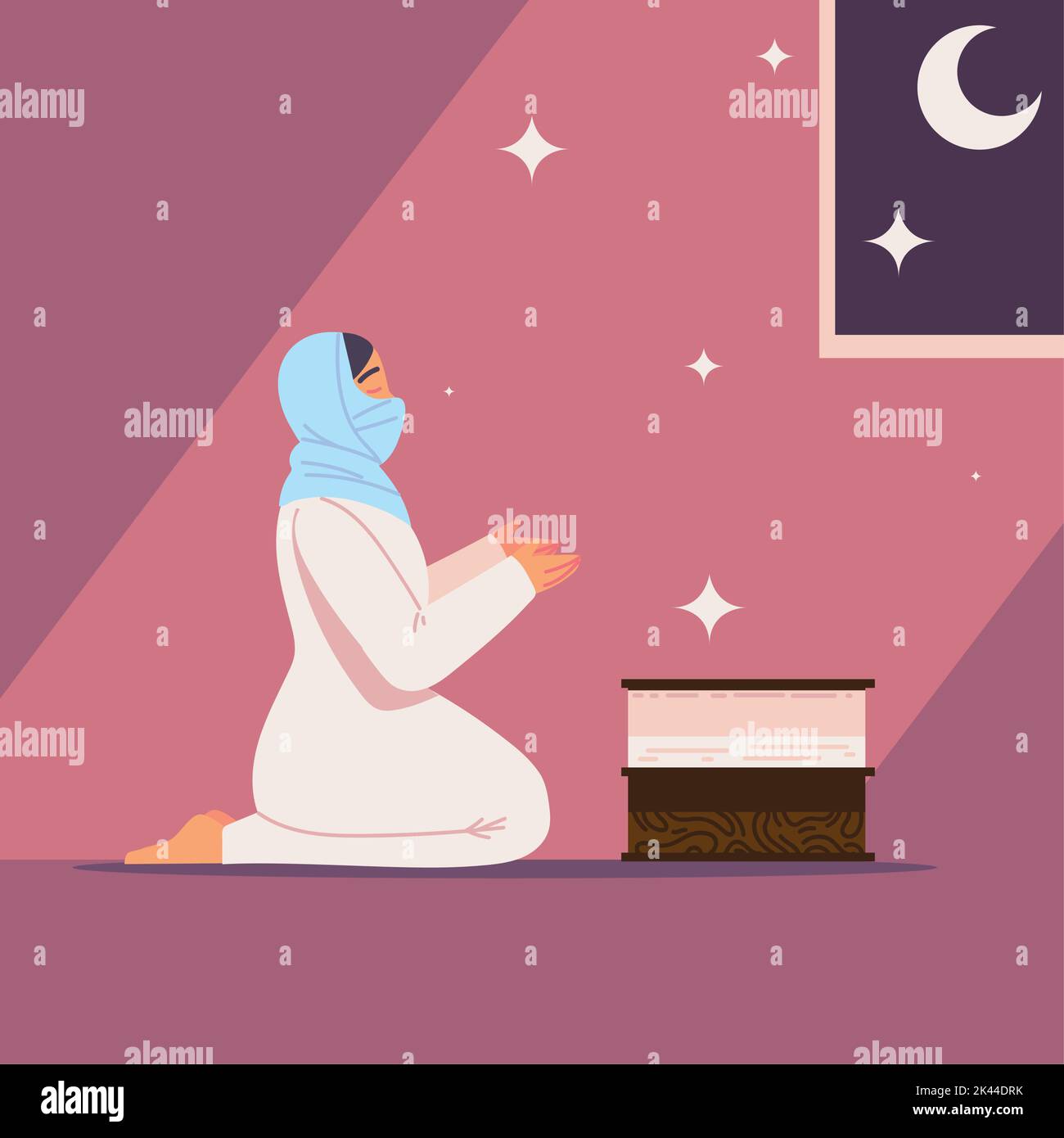 praying woman muslim culture Stock Vector Image & Art - Alamy