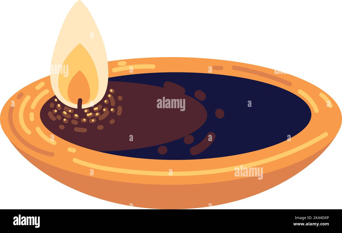 Hindu clay lamp Stock Vector Images - Alamy