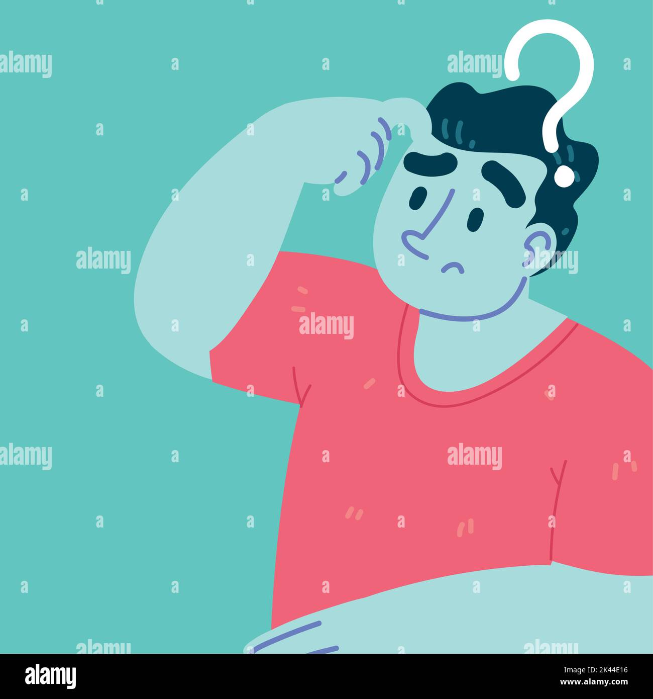 Man confused difficult choice Stock Vector Images - Alamy