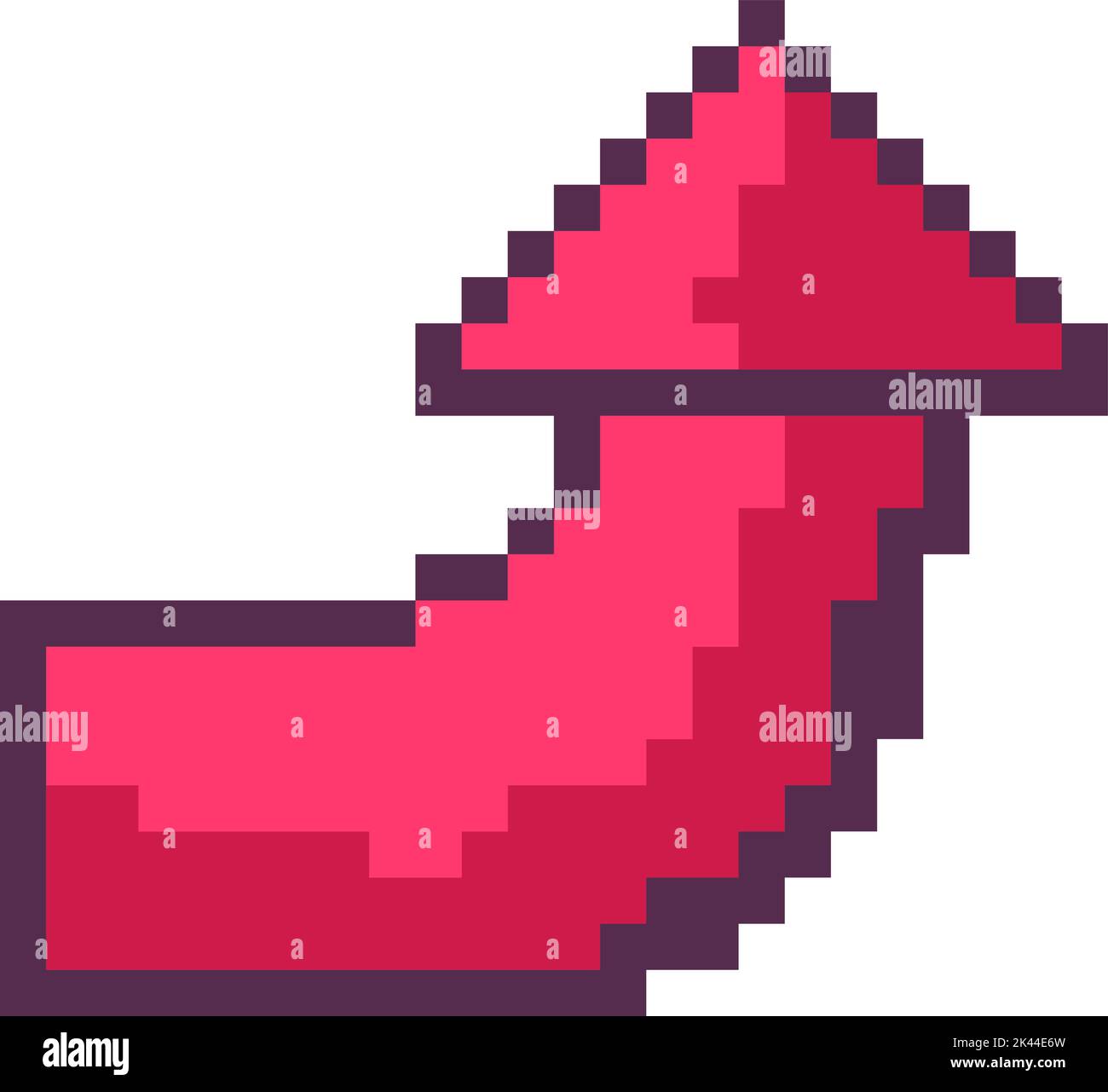 Pixelated arrow showing direction, game 8 bit Stock Vector Image & Art ...