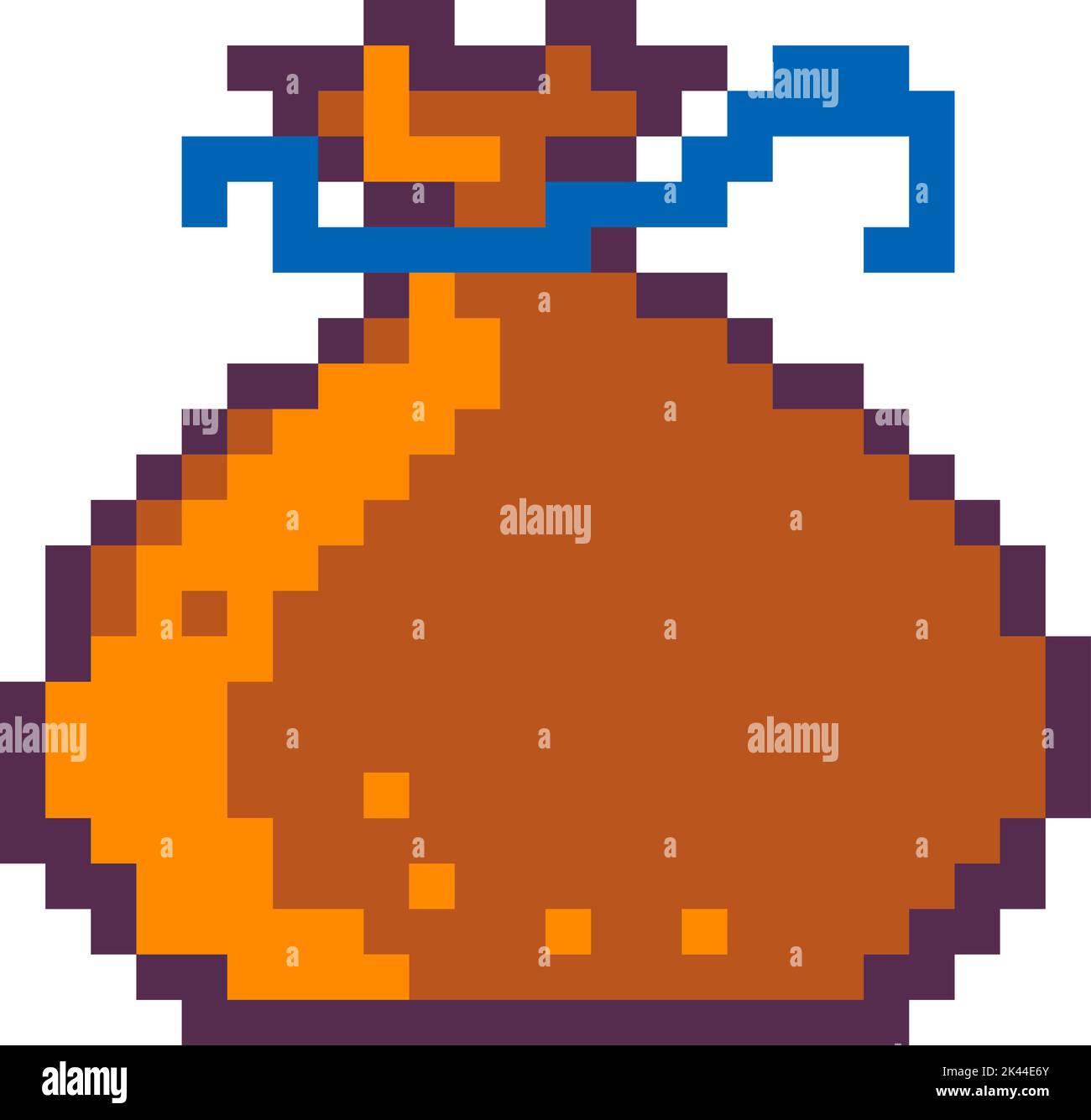 Pixelated sack with gold, 8 bit game design reward Stock Vector Image ...