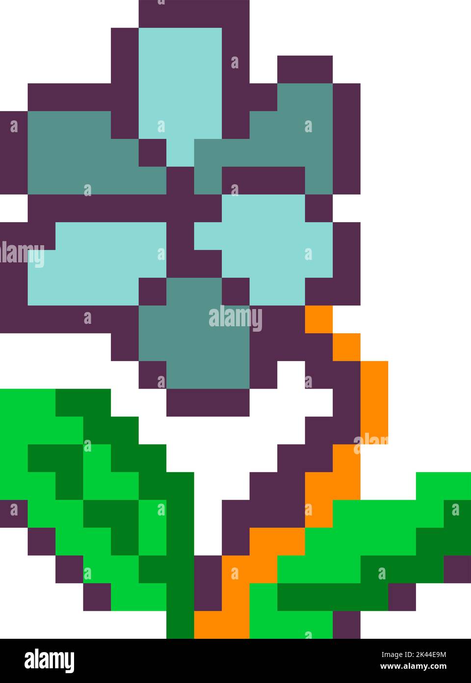 Pixelated blooming flower, 8 bit game designs Stock Vector Image & Art - Alamy