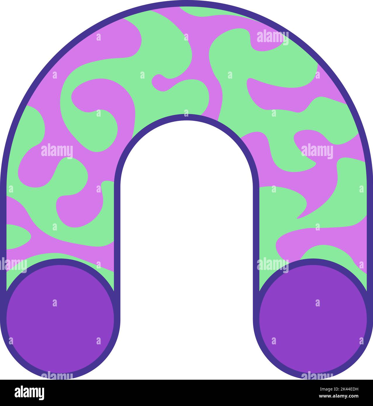 Abstract curved line with pattern print vector Stock Vector Image & Art ...