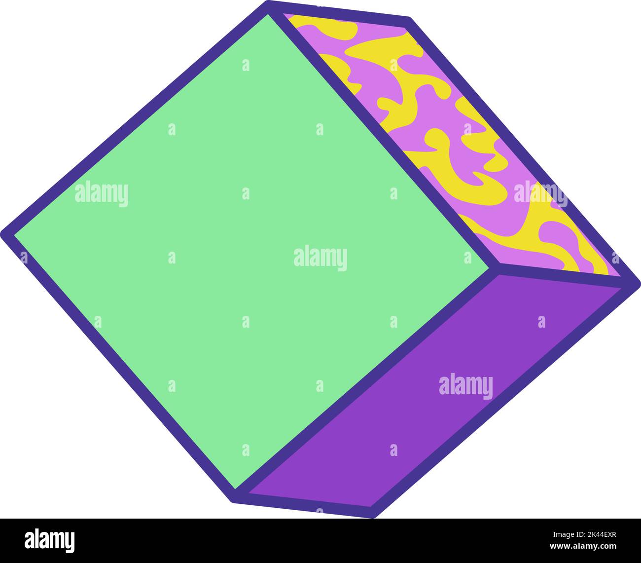 Colorful Cube Optical Illusion Geometric Shape Stock Vector Image And Art Alamy