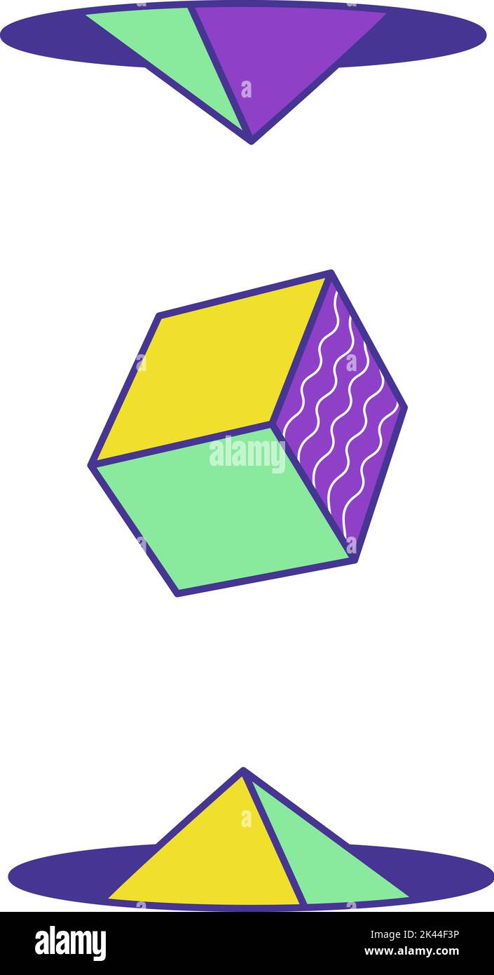 Geometric shapes cartoon Stock Vector Images - Alamy